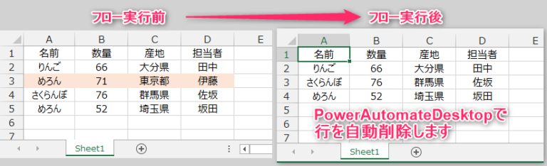 PowerAutomateDesktop Excelの行・列を削除(動画あり)4選 | kirinote.com